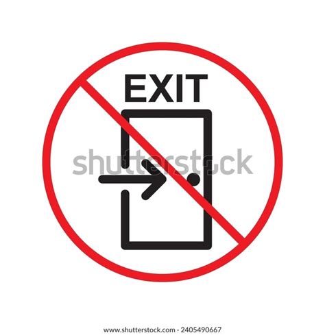 Prohibited Exit Vector Icon No Entry Stock Vector Royalty Free
