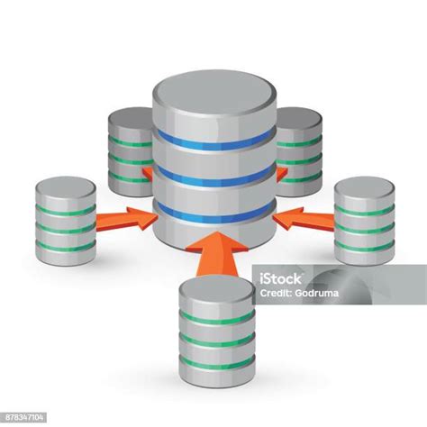 데이터베이스의 금속 용기로 묘사 하는 데이터 컬렉션 구성 개념에 대한 스톡 벡터 아트 및 기타 이미지 개념 개체 그룹 검색 Istock