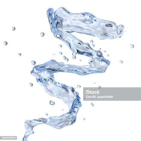 물 물방울 밝은 배경에 고립 된 스플래시 3 차원 일러스트 레이 션 3차원 형태에 대한 스톡 사진 및 기타 이미지 3차원 형태 광물질 기포 Istock
