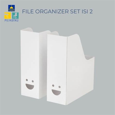 Jual Box File File Organizer Box Tempat File Dokumen Odner Bindex Isi 2Pcs Putih Shopee Indonesia