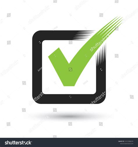 Vector Check Mark Icon Isolated On Stock Vector Royalty Free