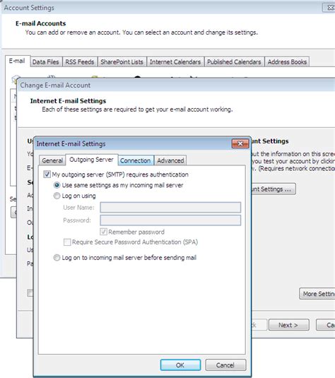 Set Up Outlook 2007 2010 For Secure Email Access Knowledgebase Nethosted Ltd