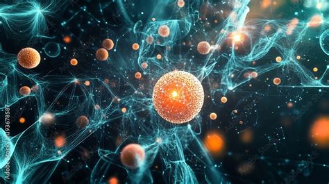 Depiction Of Particle Physics Visualizing Subatomic Particles Collider Experiments Stock