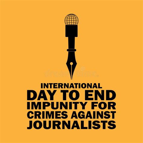 International Day To End Impunity For Crimes Against Journalists Vector