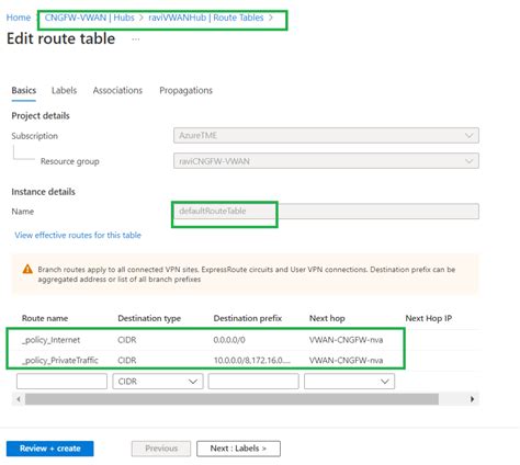 Sample Configuration For Post Vwan Deployment
