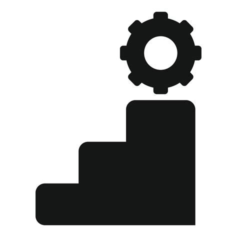 Industrial Gear And Steps Icon 46040233 Vector Art At Vecteezy