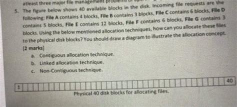 Solved 5 The Figure Below Shows 40 Avallable Blocks In The
