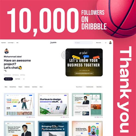 Mohammad Jabel On Linkedin 🎉 Thank You 10k Strong 🎉 To All My Amazing Followers On Dribbble