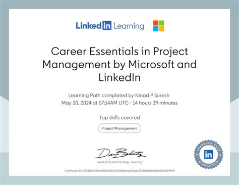 Ninad P Suresh On Linkedin Certificate Of Completion