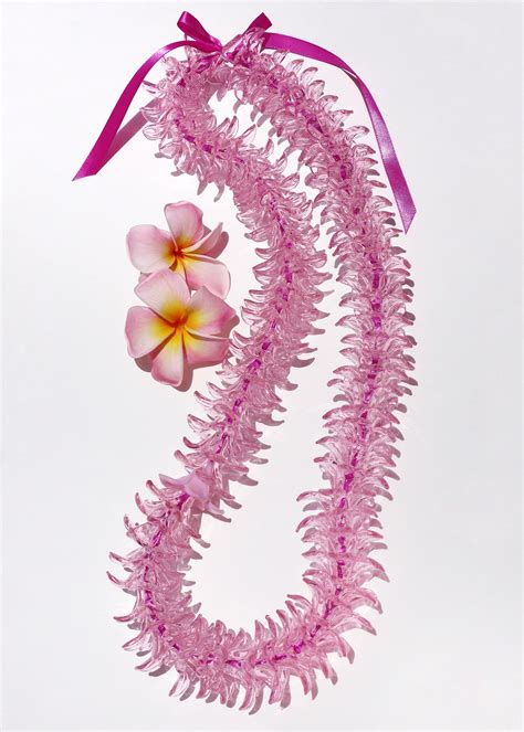Full Glass Forever Lei In Pink Pua Melia Plumeria Arlie Pemberton