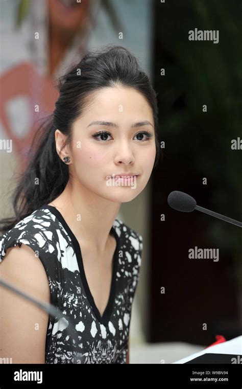 Hong Kong Singer And Actress Gillian Chung Chung Yan Tung Is Seen During A Press Conference