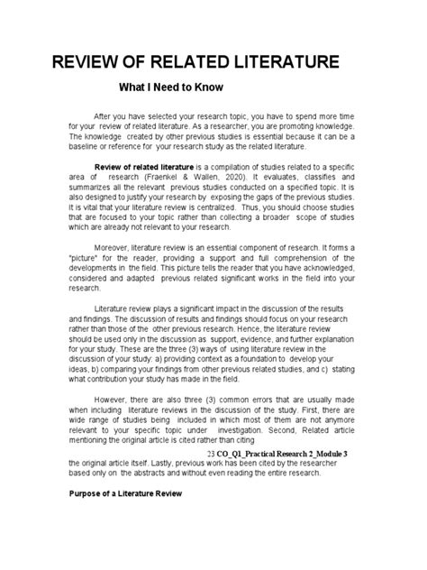 Review Of Related Literature Pdf Methodology Theory