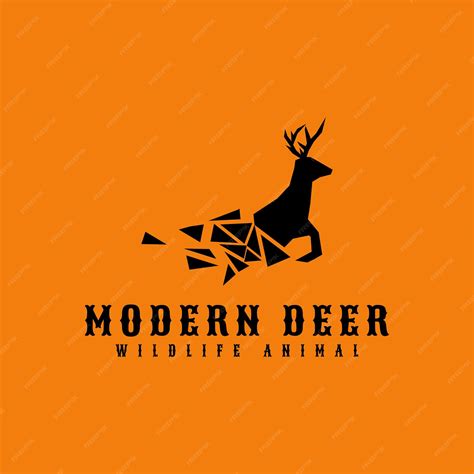 Premium Vector Modern Deer Hunting Logo Design