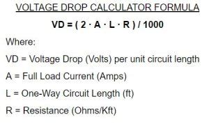 Voltage Drop Calculator And Formulas Explained