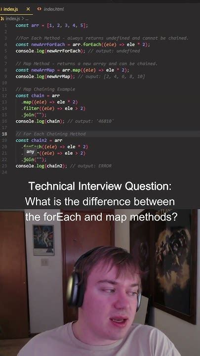 What Is The Difference Between The Map And Foreach Methods Shorts Youtube