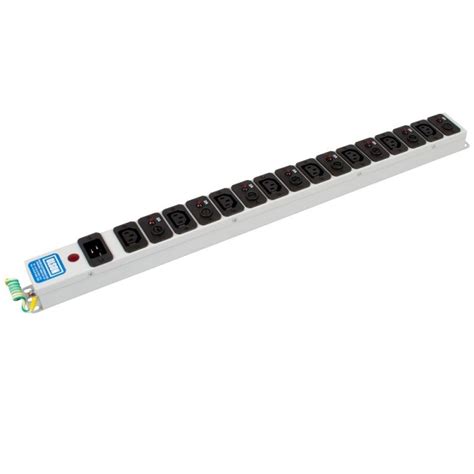 Way A Individually Fused IEC C Sockets C Inlet Neon PDU Olson Direct
