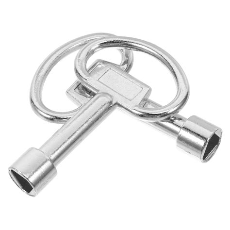 2pcs Triangle Lock Key Triangular Spanner Cabinet Key Electric Utility Key Triangle Socket