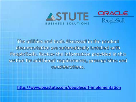 Ppt Astutes Peoplesoft Integration Testing Utilities And Tools