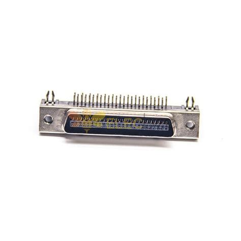 Pin SCSI Adapter HPCN Pin Female Angled Connector Through Hole For PCB Mount