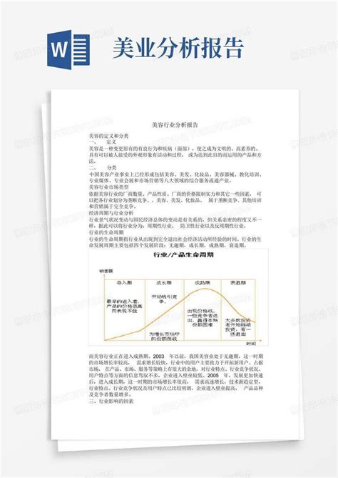 美容行业分析报告word模板下载编号lwmodkry熊猫办公