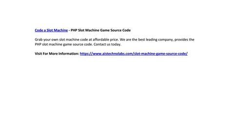 Code A Slot Machine Php Slot Machine Game Source Code By Webulab Issuu