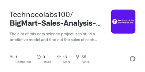 GitHub Technocolabs BigMart Sales Analysis And Prediction The Aim Of This Data Science