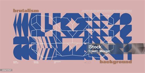 Brutalism 추상 벡터 차 장미 색상 배경 포스트 모던 기하학적 그래픽 Y2k 미학 트렌디 한 다채로운 모더니즘 작품 배너 다양한 잔인한 형태 및 선 요소 0명에 대한