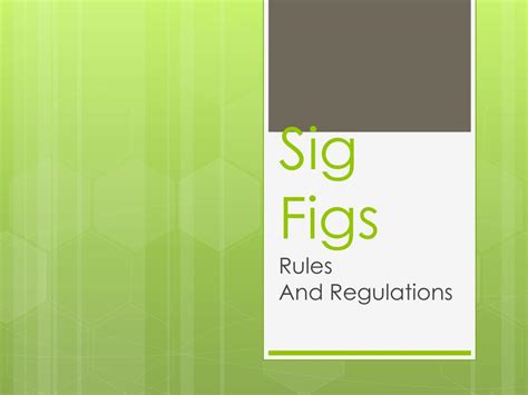 PPT Sig Figs PowerPoint Presentation Free Download ID