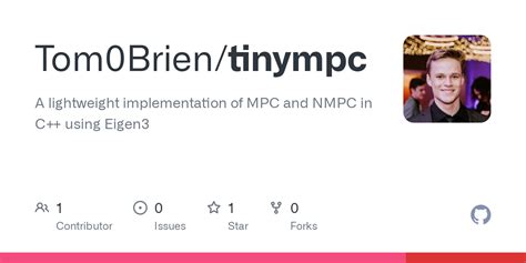 github tom0brien tinympc a lightweight implementation of mpc and nmpc in c using eigen3