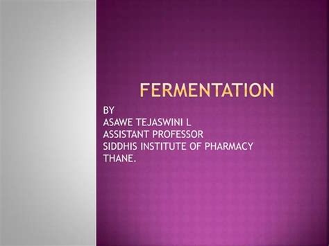 Factors Affecting Fermentation Pptx