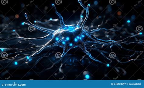 Abstract Neuron Network Colorful Synapses Brain Cell Neurological