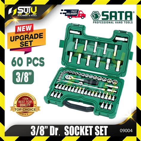 Sata 09004 60pcs 3 8” Dr Socket Set Shopee Malaysia