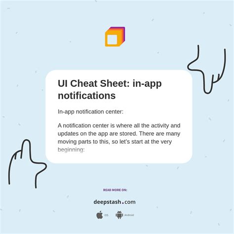 Ui Cheat Sheet In App Notifications Deepstash