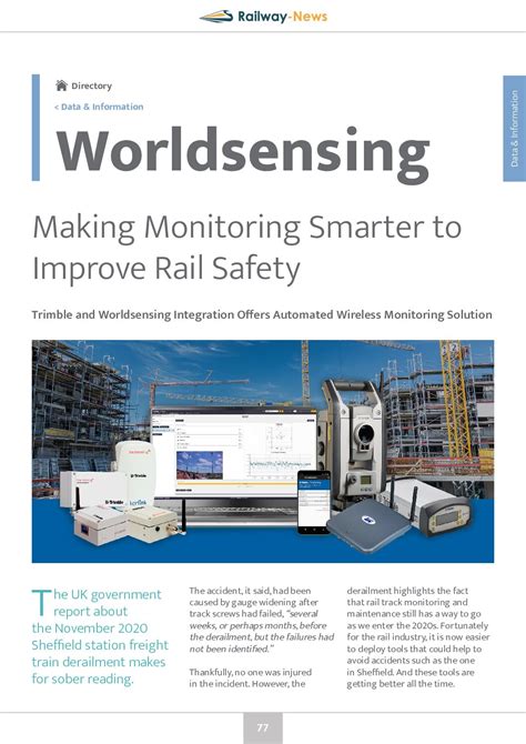 Worldsensing Making Monitoring Smarter To Improve Rail Safety