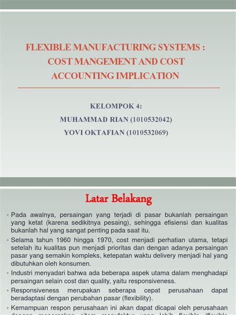Flexible Manufacturing Systems Powerpoint Pdf