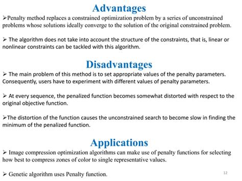 Penalty Function Method In Modern Optimization Techniques Pptx