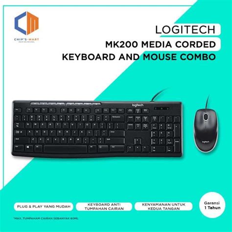 Promo Logitech Mk200 Mouse Keyboard Original Garansi 3 Tahun Diskon 17 Di Seller Mahanani