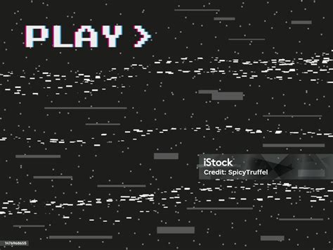 Vhs 글리치 노이즈 픽셀 텍스처 아트 플레이 왜곡 효과 80년대 카세트 테이프 되감기 아날로그 비디오 재생 비디오 테이프