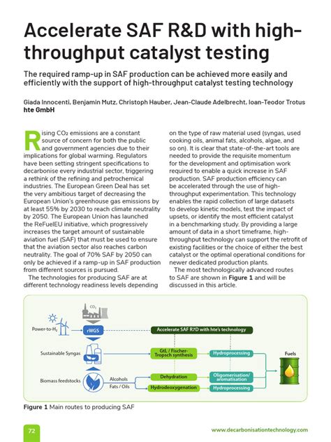Accelerate Saf Randd With High Throughput Catalyst Testing Pdf Alkene