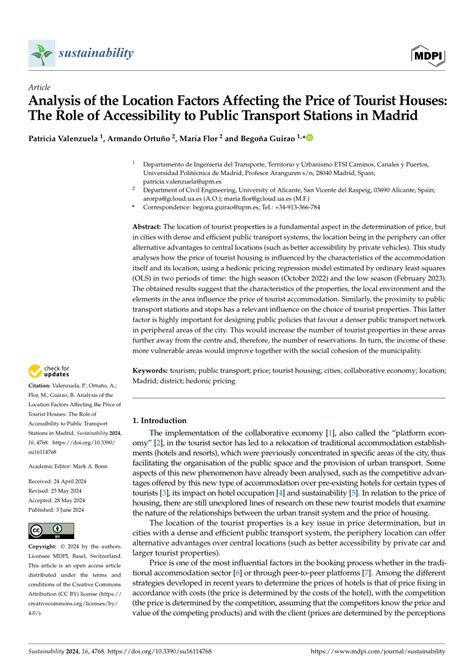 pdf analysis of the location factors affecting the price of tourist