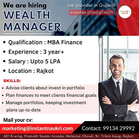 Rushabh Group Of Companies On Linkedin Hiring Wealthmanager Managerjob Marketingjob