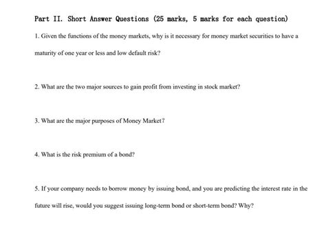 solved part ii short answer questions 25 marks 5 marks