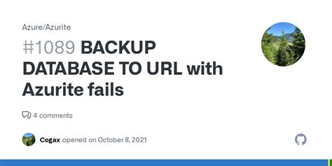 BACKUP DATABASE TO With Azurite Fails Issue Azure Azurite GitHub