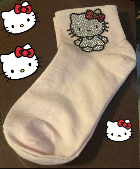 Bedazzled Hello Kitty Socks Hello Kitty Kitty Cool Ear Piercings