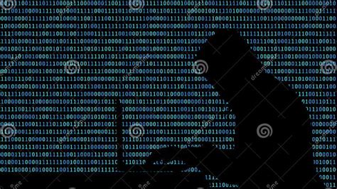 Hacker Typing On A Laptop With 01 Or Binary Numbers On The Computer