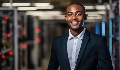 Premium Photo Portrait Of African American System Administrator Data