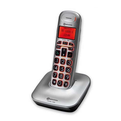 Amplicomms Bigtel 1200 Cordless Telephone With Amplified Volume And Big