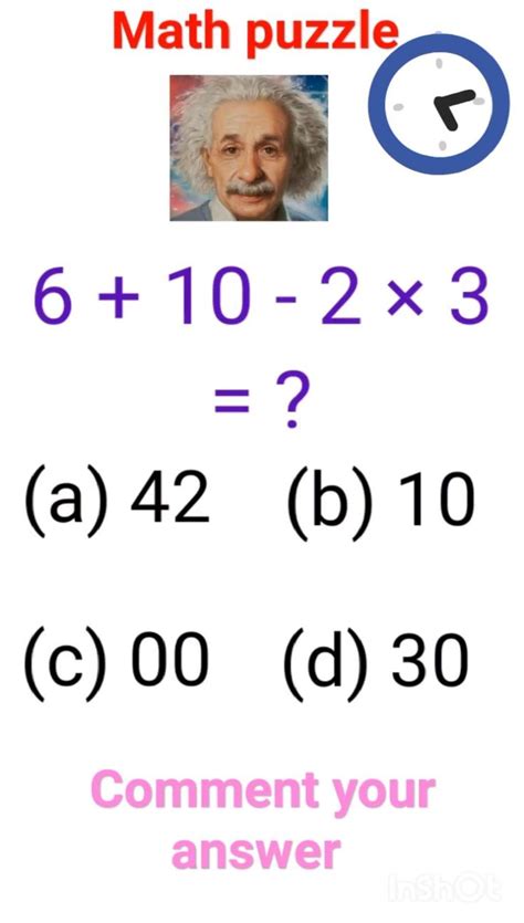 Albert Einstein Math Puzzle Poster