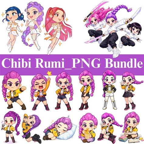Buy Kpop Demon Hunters Png Rumi Clipart Chibi Rumi Huntrix Bundle