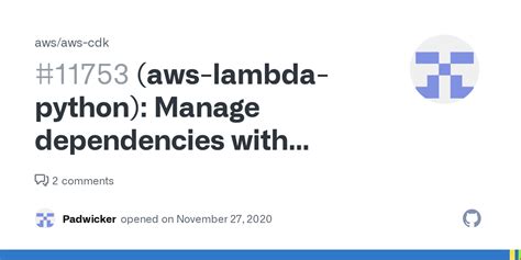 Aws Lambda Python Manage Dependencies With Poetry Issue Aws Aws Cdk Github